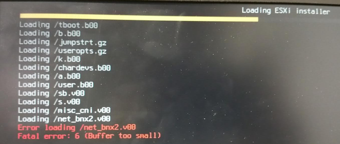 Schwerwiegender 13G PowerEdge-Fehler: „6 (Buffer too small)“ (6 (Puffer zu klein)) bei der ...