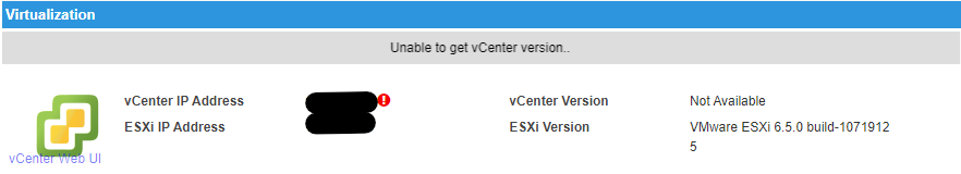 IDPA: vCenter shows exclamation mark next to it on the ACM UI and Error ... IDPA: vCenter shows exclamation mark next to it on the ACM UI and Error ...