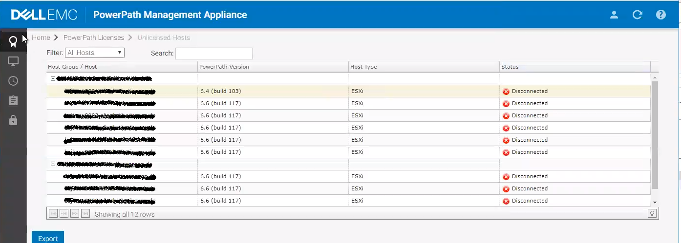 PPMA shows PowerPath/VE hosts "Disconnected". | Dell Philippines