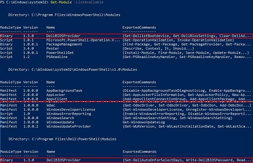 Dell Command | PowerShell Provider: Is not working properly or can't be ...