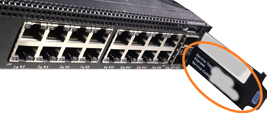 How to locate the service tags in DELL EMC Networking X series switches ...