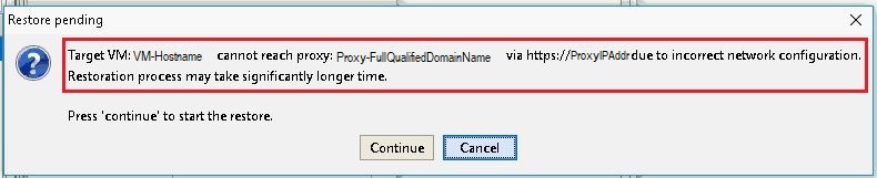 Avamar Target Vm Vm Hostname Cannot Reach Proxy Proxy Fullyqualifieddomainname Via