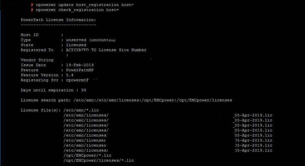 PowerPath/VE host not getting permanently licensed even after applying ...