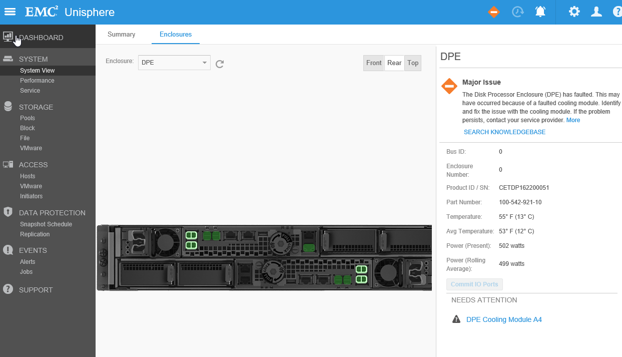 Dell EMC Unity: DPE Fan still faulted after replacement (Dell EMC ...