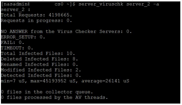 VNX: How to check if a particular CAVA server is doing the virus ...
