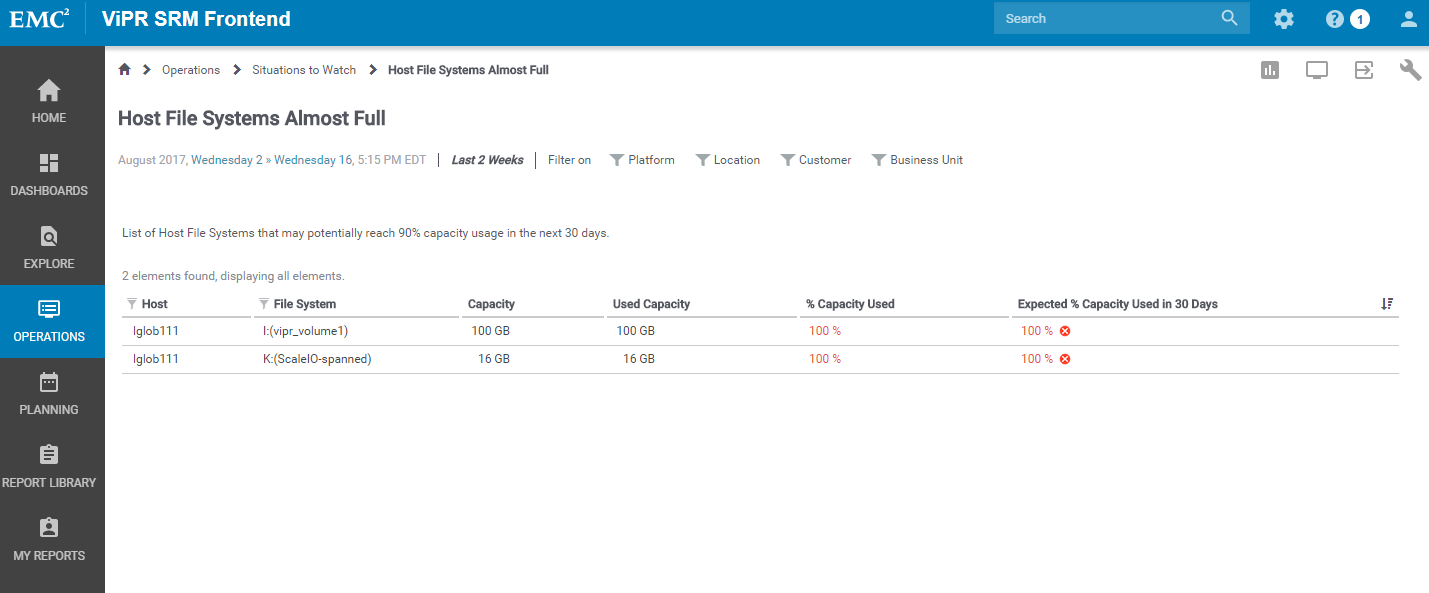 ViPR SRM 4.1 New Features Series - Situations to Watch Report Overview ...