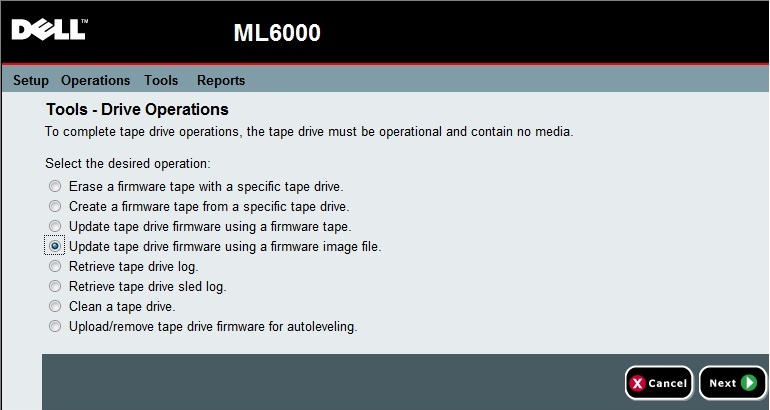 PowerVault ML6000 Tape Library - How to Update the Tape Drive Firmware ...