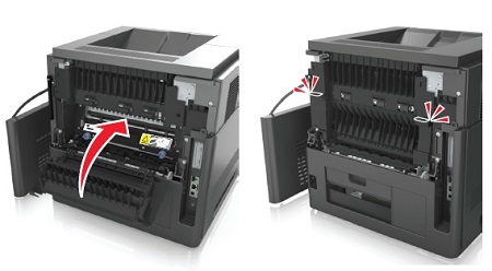 Cómo retirar e instalar el fusor en las impresoras láser Dell B5460dn ...