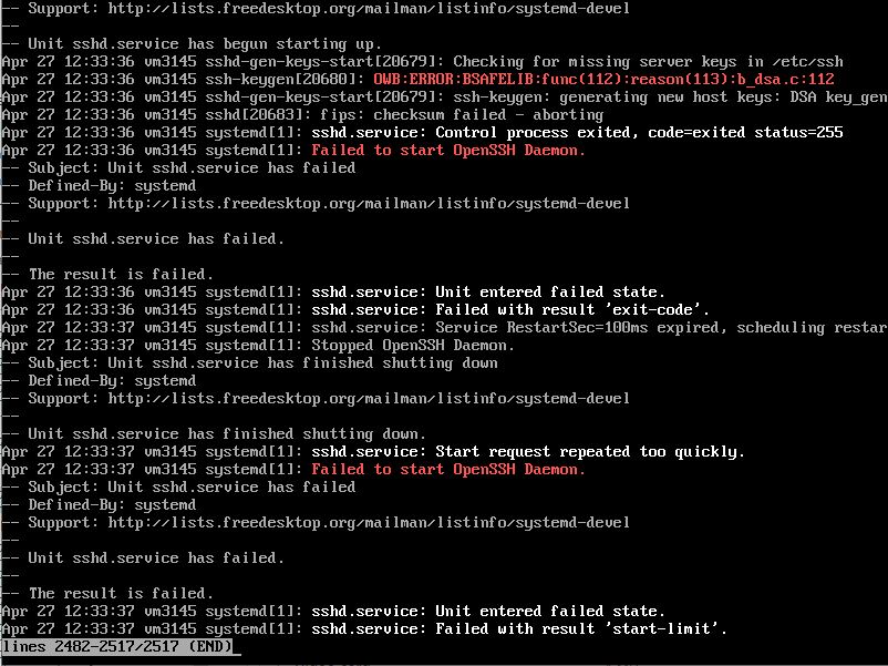 NVE : SSH access fails after failed NvePlatformOsRollup_2020-R4plus-v6 ...