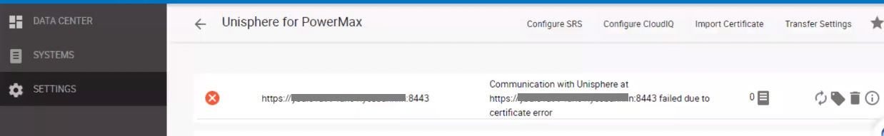 Unisphere For Powermax Unable To Add Unisphere For Powermax Instance In Unisphere 360 With Fqdn
