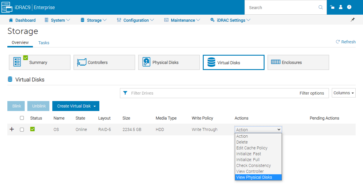 iDRAC9 | Como expandir a capacidade de um RAID-5. | Dell Brasil