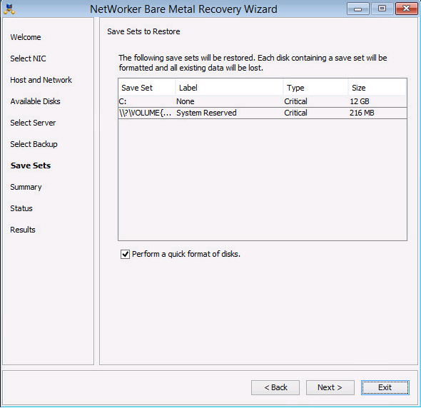 NetWorker: How to Perform a Windows BMR recovery by using the wizard ...