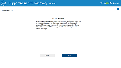 Restore your system using Dell SupportAssist OS Recovery | Dell US