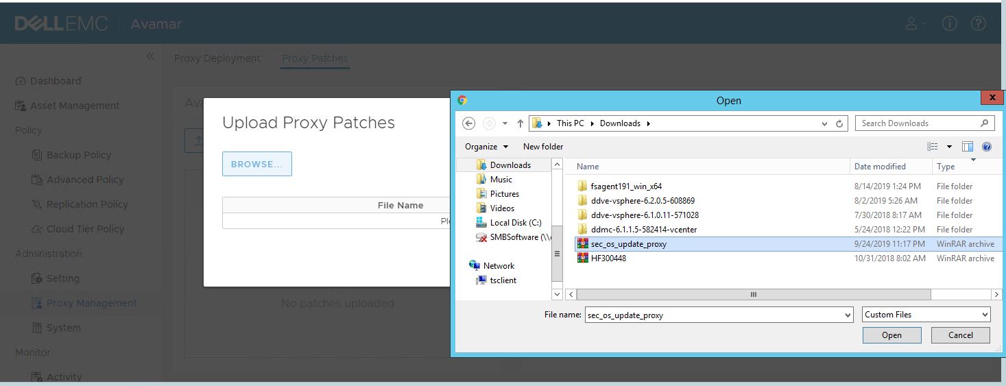Avamar How To Install Hotfix On Avamar Proxy Using Aui Dell Vietnam