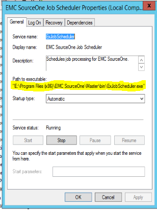 SourceOne Email Management: SourceOne services fail to start with error message "Windows cannot ...