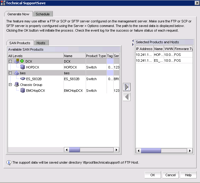 Connectrix: How to collect Brocade SupportSave logs using CMCNE, CLI ...