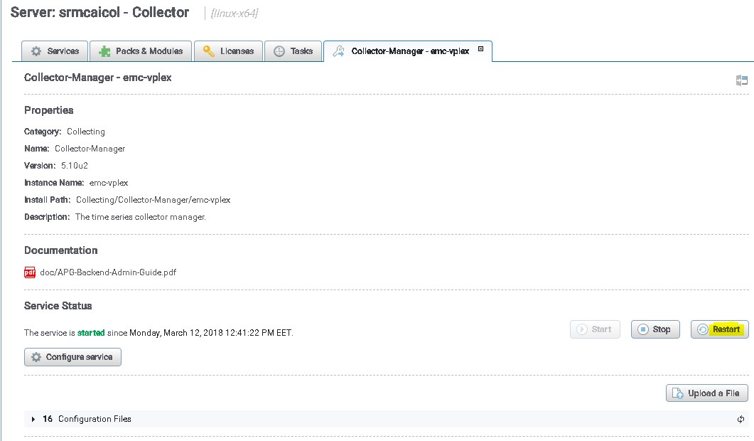 ViPR SRM: VPLEX performance data is missing after VPLEX VS6 MMCS-A was ...