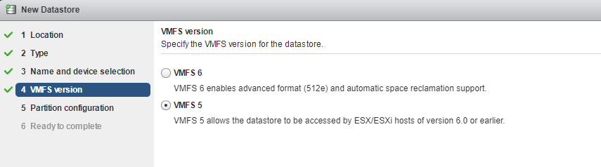 Dell Emc Unity Vmfs Datastores Support On Unity Unable To Create Vmfs 6 Datastore Dell Emc