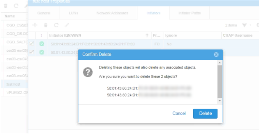 Dell Emc Unity Deleting An Initiator While Attached To Lun With No Downtime Error Code