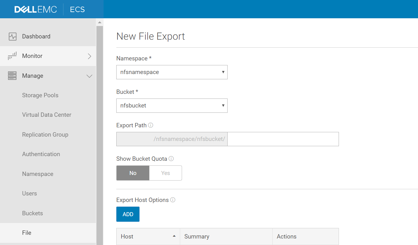 Ecs How To Create A Basic Nfs Export And Mount It On A Client Dell Us