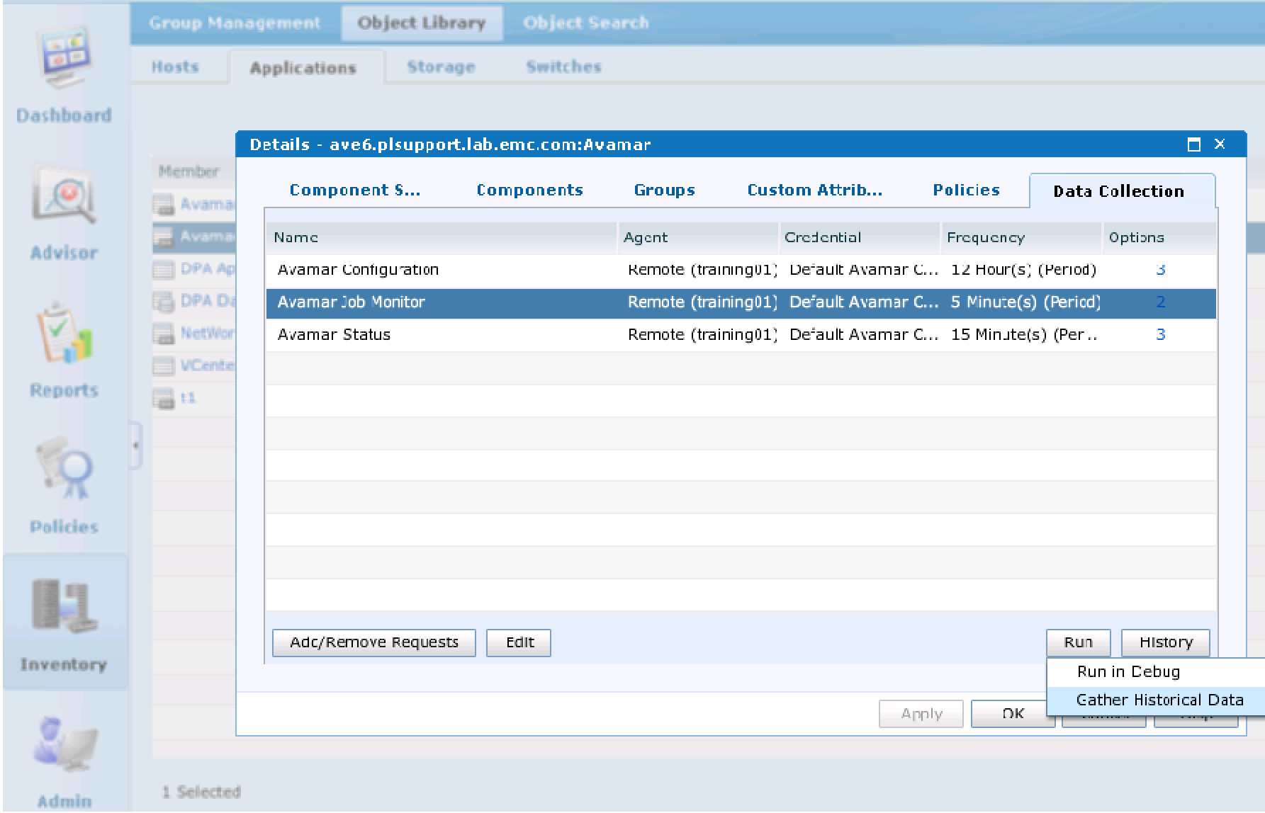 Data Protection Advisor: How to gather historical data | Dell US