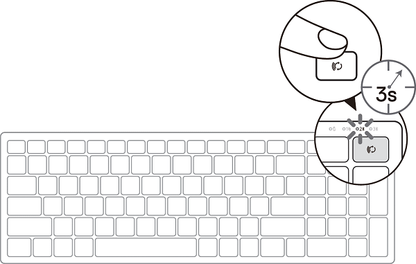 Dell Multi-device Wireless Keyboard and Mouse Bluetooth Connection and ...