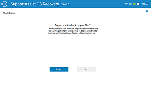 Restore your system using Dell SupportAssist OS Recovery | Dell Canada