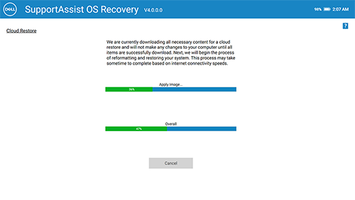 Restore your system using Dell SupportAssist OS Recovery | Dell Canada