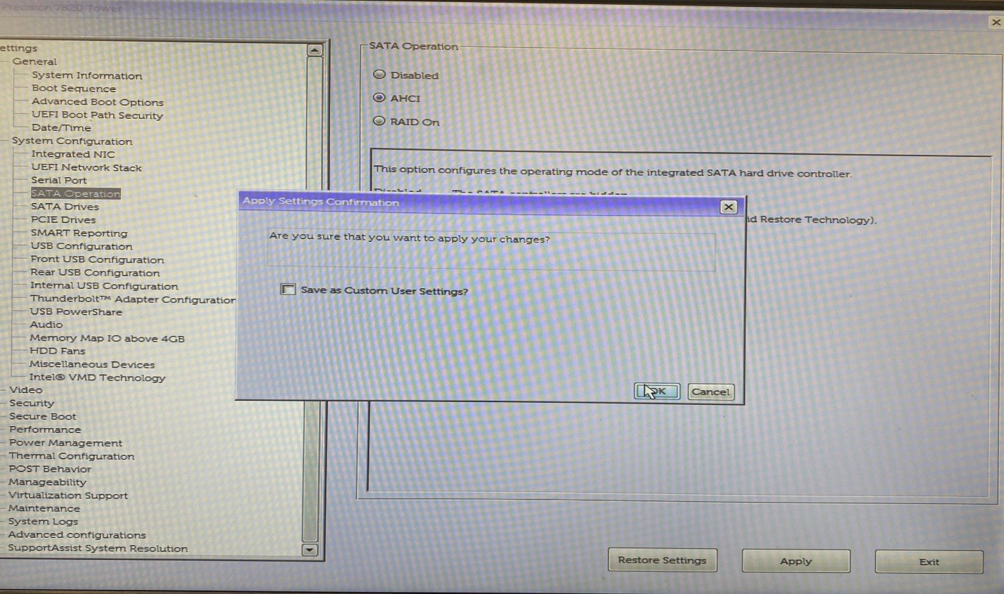 Precision Desktop No Boots when Configured with Red Hat or Ubutu, NVMe ...