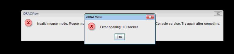 DRAC - Error Opening HID Socket while Acessing iDRAC Console | Dell US