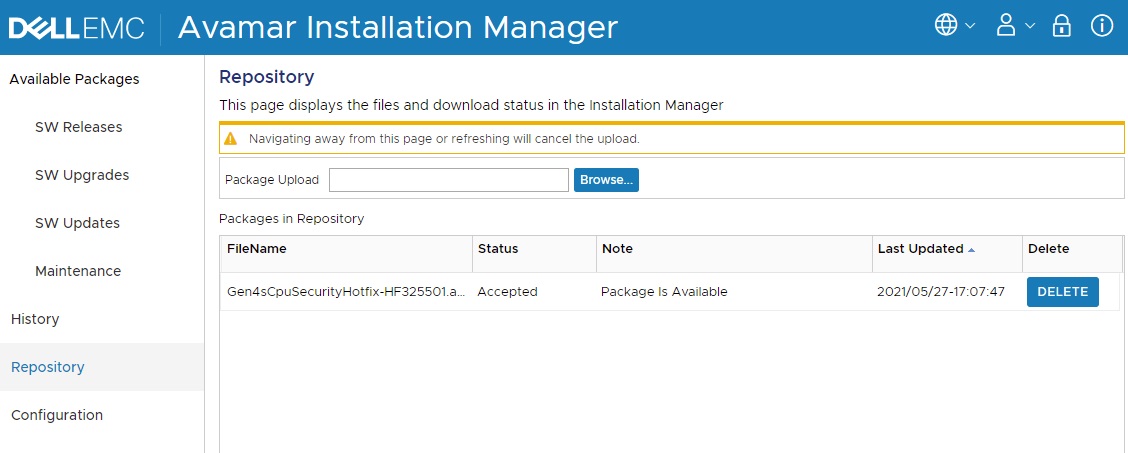 How to install an Avamar .avp hotfix using Avamar Installer (AVI) | Dell US