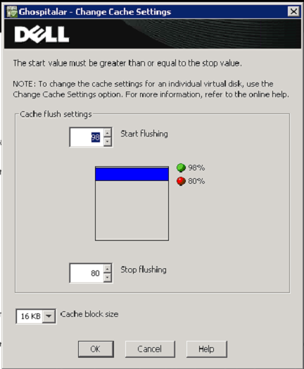 Change cache percentage in PowerVault MD3600F | Dell US