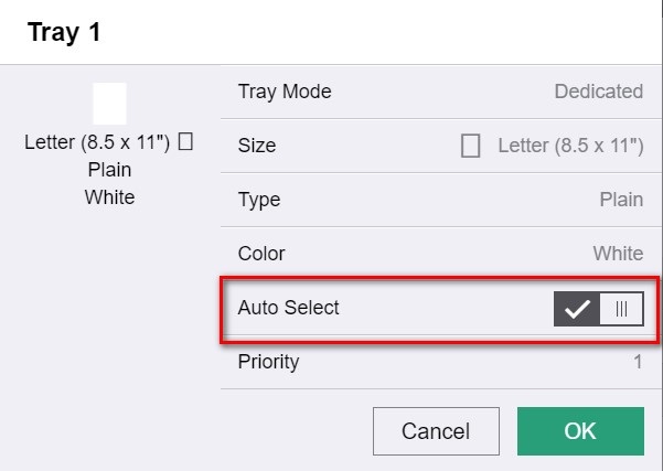 Dell S3840CDN or S3845CDN not printing if paper source set to Auto ...