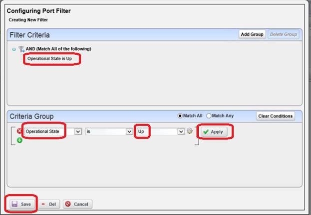 Dell EMC Networking OpenManage Network Manager 6.x - 검색된 디바이스에 대한 인터페이스 ...