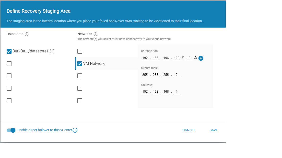 Cloud Disaster Recovery: Failback to vCenter of a Virtual Machine not completing | Dell US