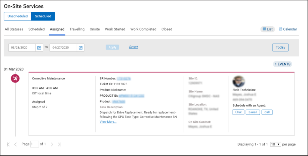 Schedule and manage on-site services | Dell US