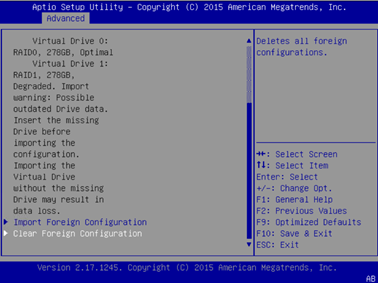 How to Import Foreign Configuration after Motherboard replacement - LSI SAS 3008 RAID Controller ...