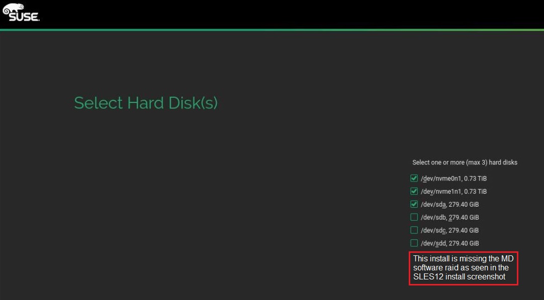 Dell PowerEdge : SUSE 15 (SLES) does not detect software RAID virtual ...