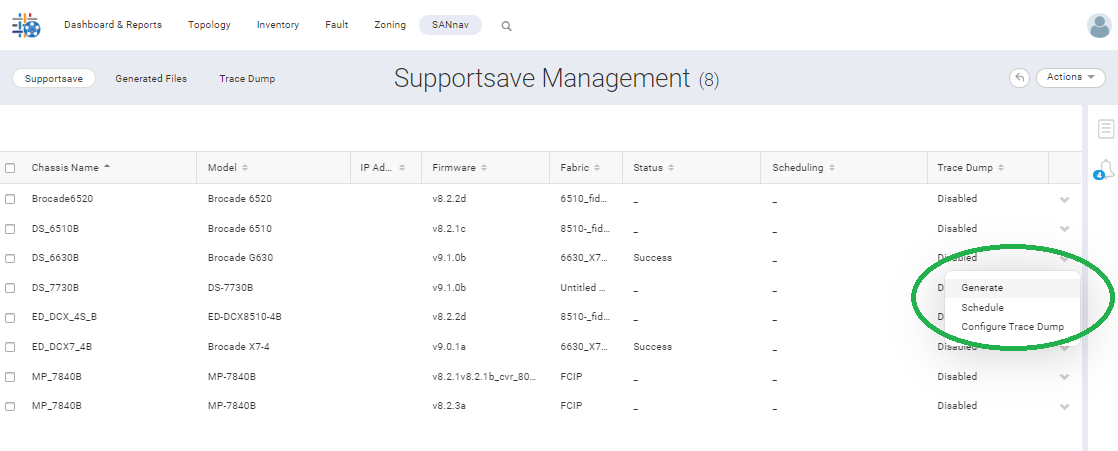 Connectrix: How to collect Brocade SupportSave logs using SANnav, CLI ...
