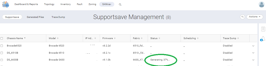 Connectrix: How to collect Brocade SupportSave logs using SANnav, CLI ...