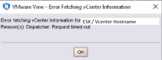 NetWorker: VMware View Refresh Fails "Dispatcher Request Timed Out" | Dell US