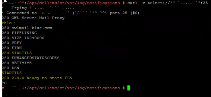 Cyber Recovery Emails Not Received after Upgrade to 19.14 (STARTTLS) | Dell US