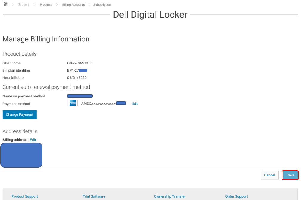 Dell Digital Locker: Change Office M365 Subscription Credit Card ...