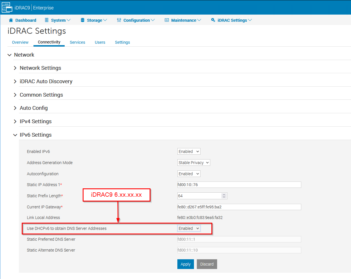 PSQN | iDRAC9 AutoConfig DNS Setting Modified After Applying 6.XX.XX.XX Firmware | Dell US