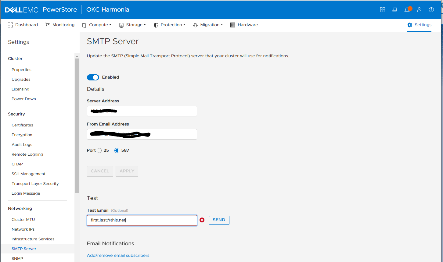 Powerstore Smtp Config Test Fails With Reason 530 570 Must Issue A Starttls Command First