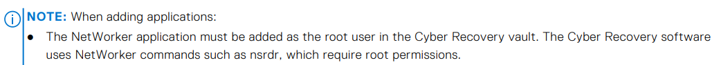 Powerprotect Cyber Recovery Networker Automated Recovery Fails With Permission Denied Dell Us