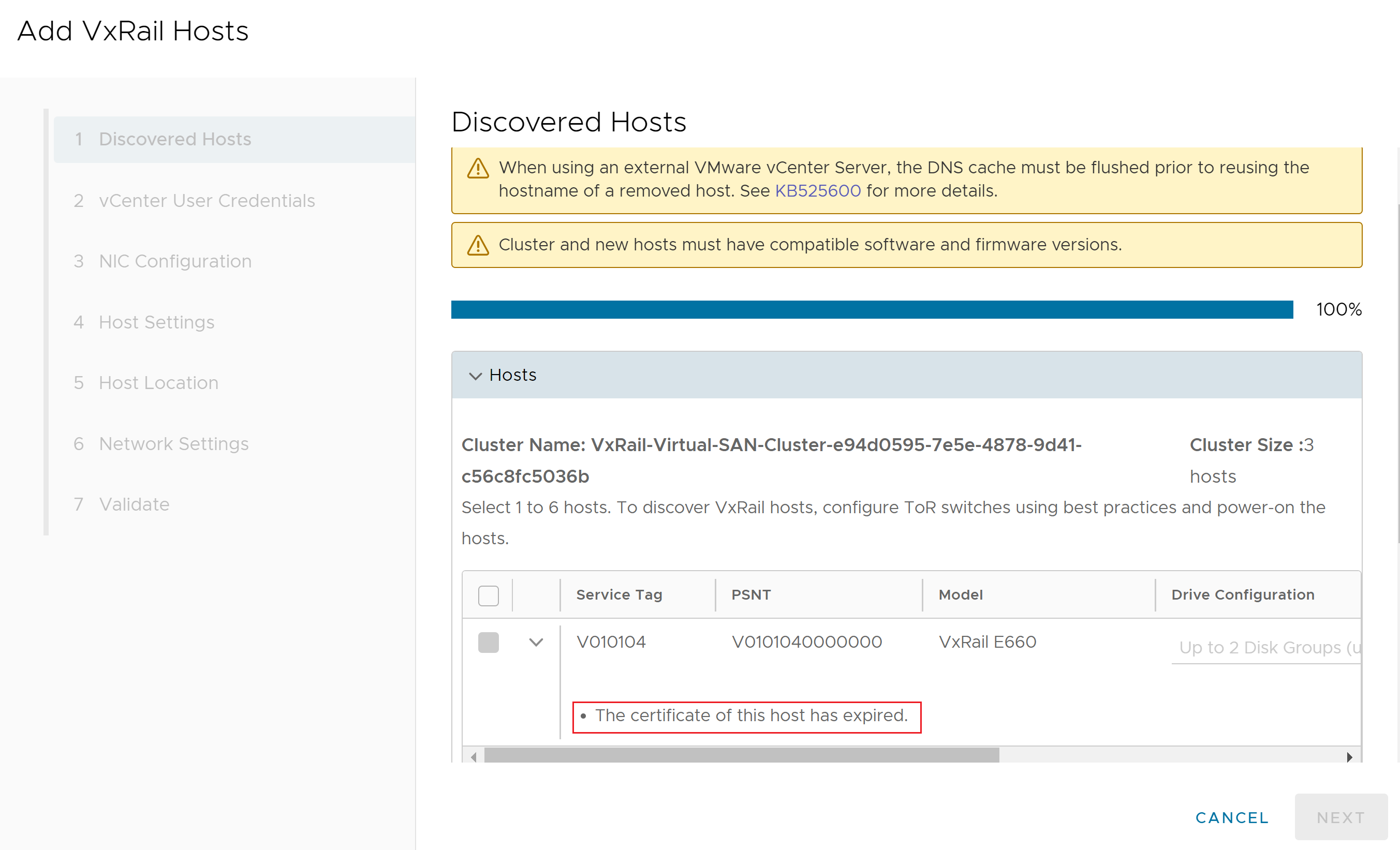Dell Vxrail Node Addition Failed Due To The Certificate Of The New Host Has Expired Dell Us