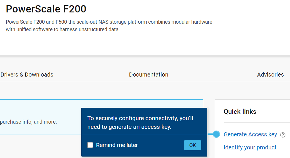 Generate Access Key and PIN for Secure Connect Gateway 5.x, OpenManage ...