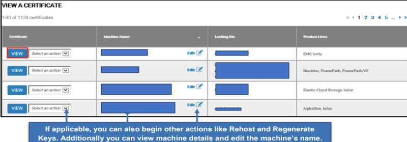 Viewing Data Domain Licenses and Certificates activated from ...