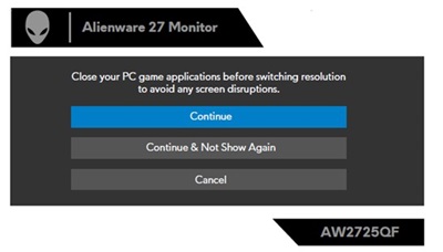 Display Scaling Issues After Switching Resolution in Alienware AW2725QF ...